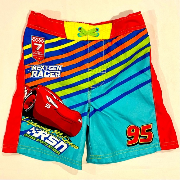 Disney | Swim | Disney Store Pixar Cars Lightning Mcqueen Swim Trunks ...